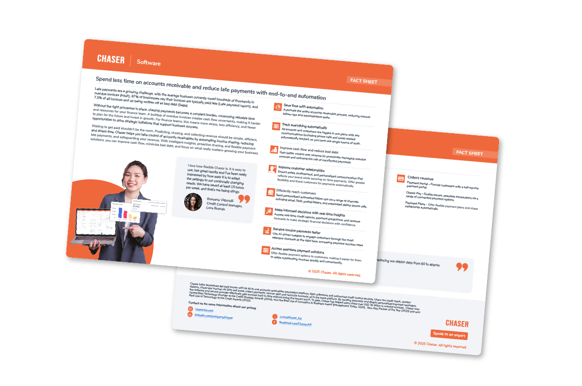 Chaser software fact sheet | Chaser Chaser software fact sheet | Chaser